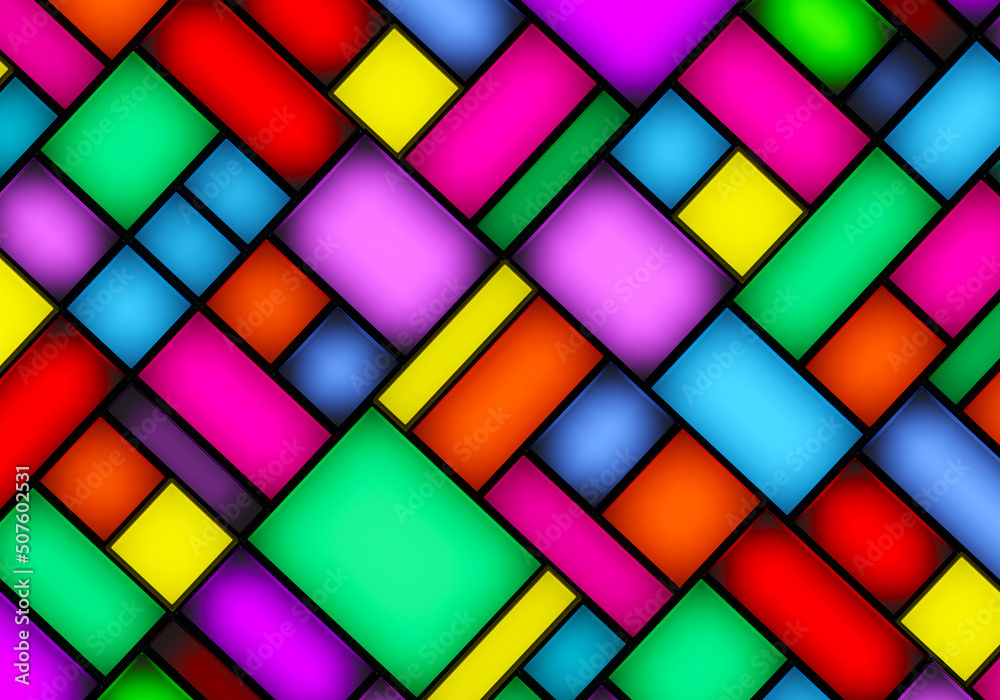 Rainbow texture. Pattern of multi-colored stained glass. Geometric ...