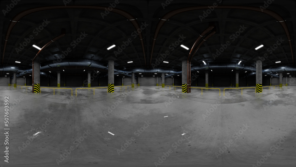 Full spherical seamless hdri panorama 360 degrees in interior of large ...