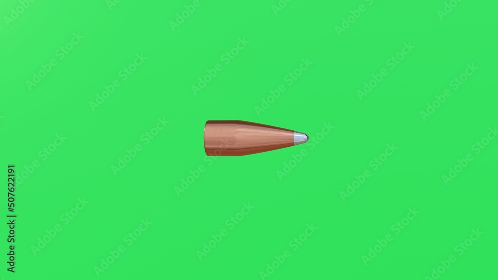 Bullet flies on chromakey background. Gun shot. Green screen. Stock ...