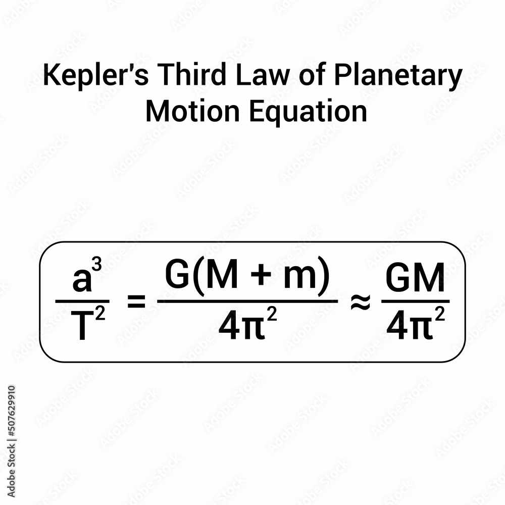 kepler's third law of planetary motion equation Stock Vector | Adobe Stock
