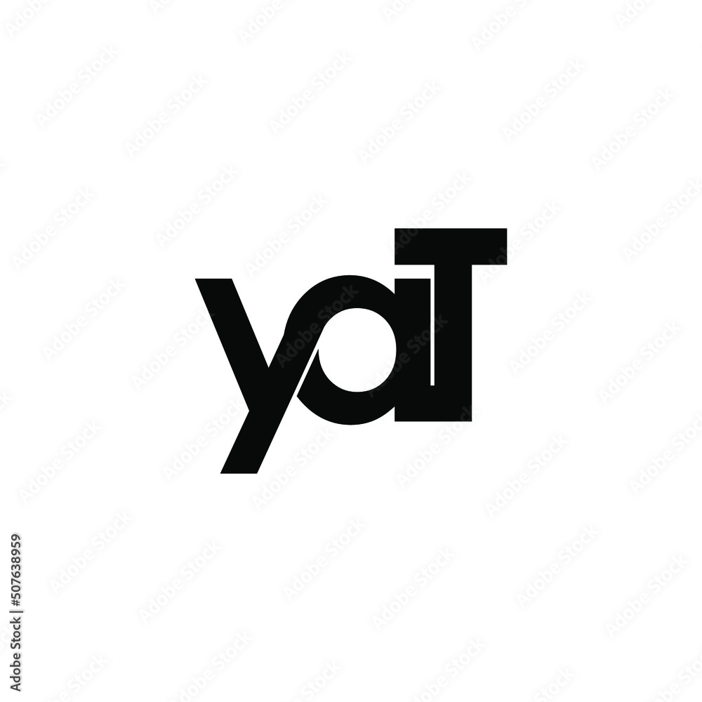 yat letter original monogram logo design Stock Vector | Adobe Stock