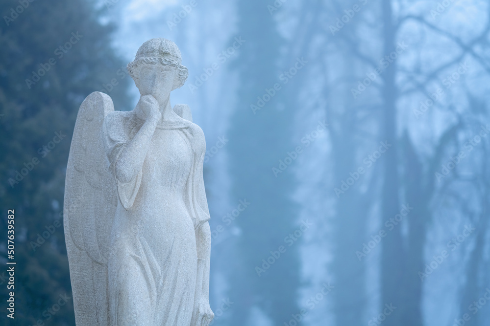 Guardian angel as symbol of human security and protection. Ancient ...