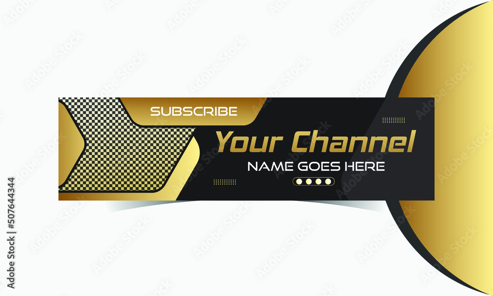 Youtube banner and cover template Stock Vector | Adobe Stock