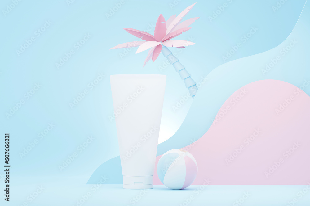 3d render of blank cosmetics skincare product or packaging for mock up ...