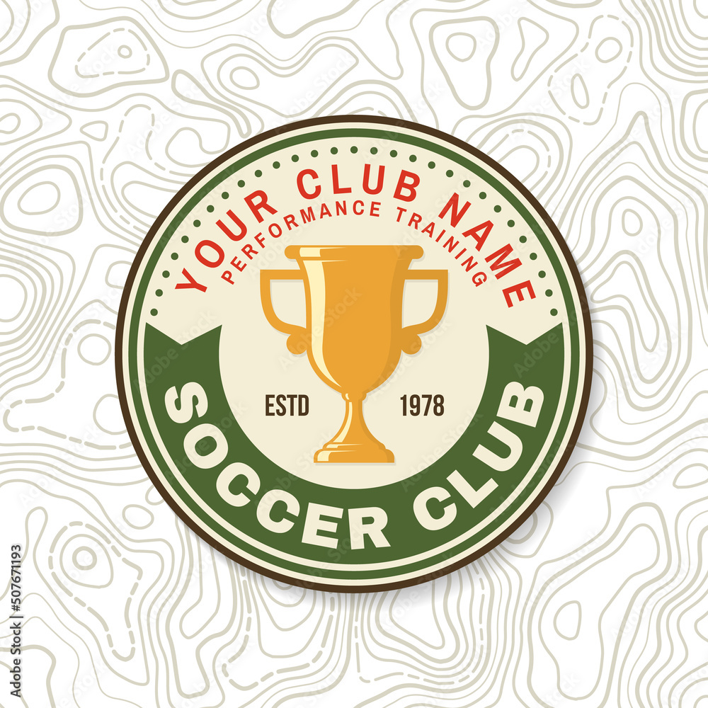 Soccer, football club patch design. Vector illustration. For college ...