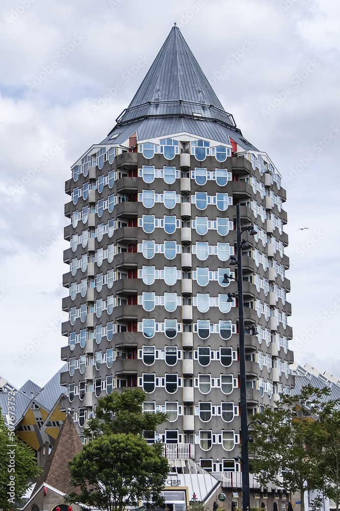 Innovative houses built in Rotterdam - Pencil tower (Blaaktoren, 1984 ...