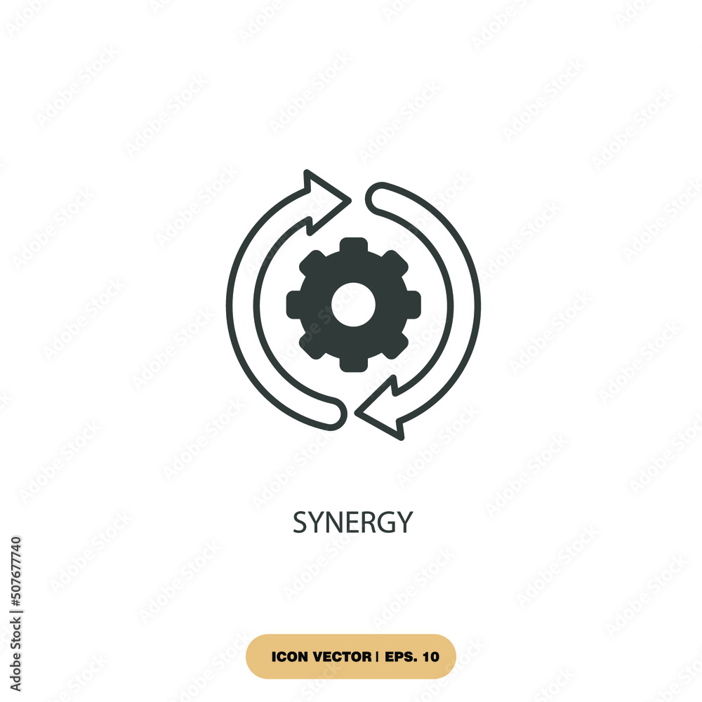 synergy icons symbol vector elements for infographic web Stock Vector ...