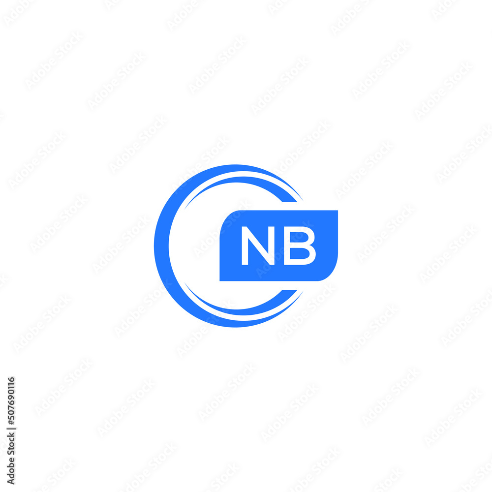 NB 2 letter design for logo and icon.NB monogram logo.vector ...
