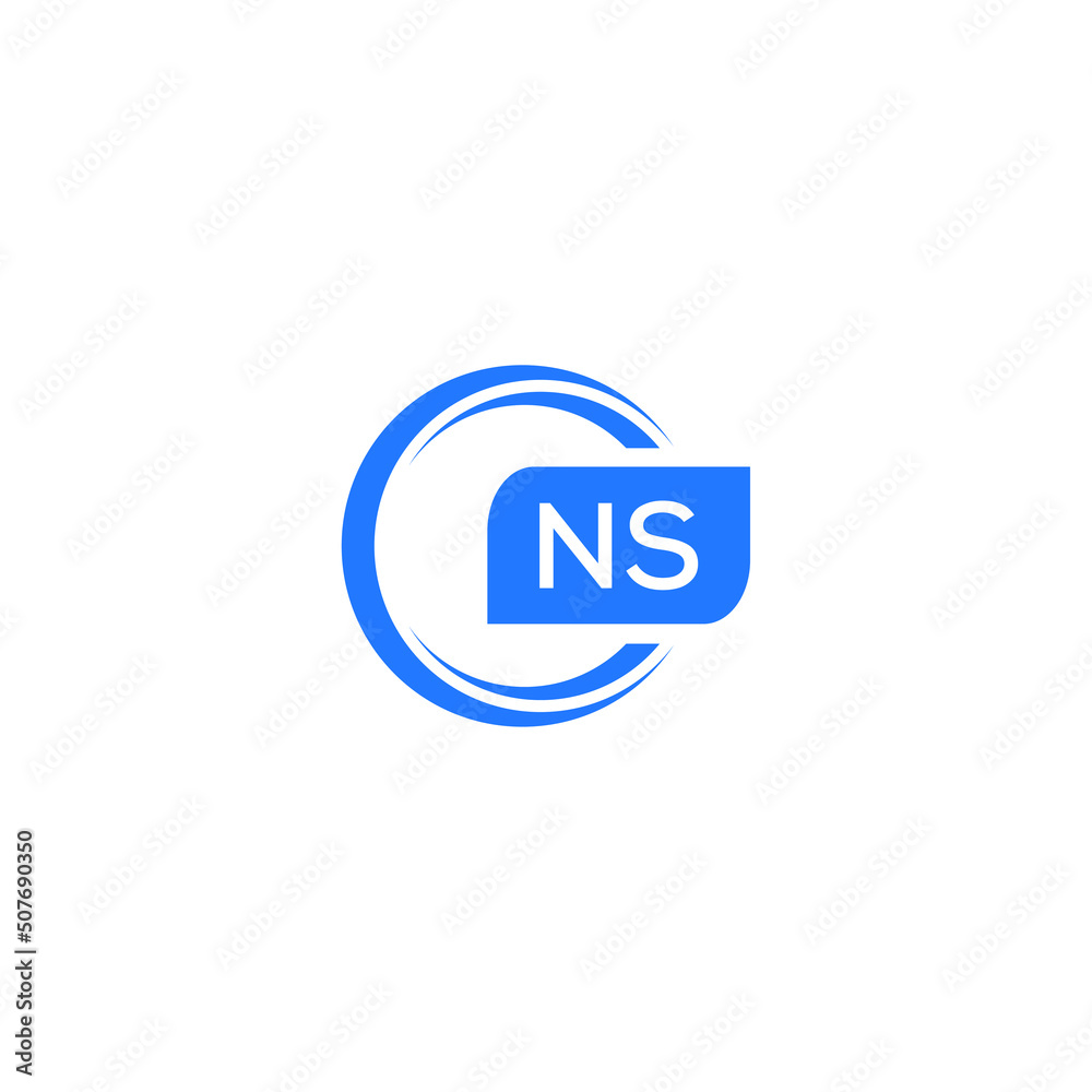 NS 2 letter design for logo and icon.NS monogram logo.vector ...
