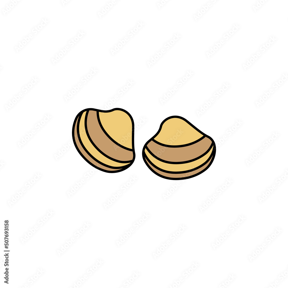 clam line icon. signs and symbols can be used for web, logo, mobile app ...