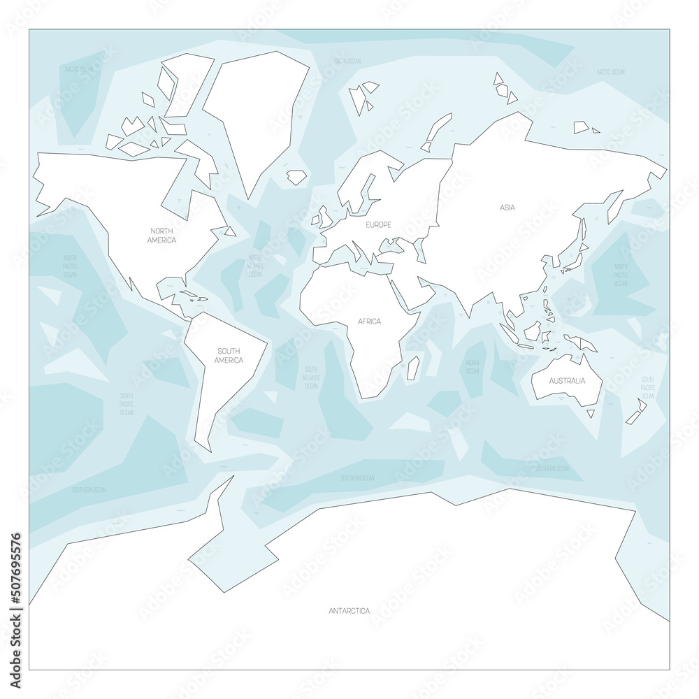 Vector political map of World Stock Vector | Adobe Stock