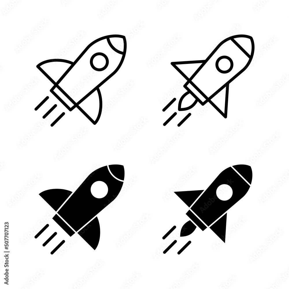 Rocket icons vector. Startup sign and symbol. rocket launcher icon ...