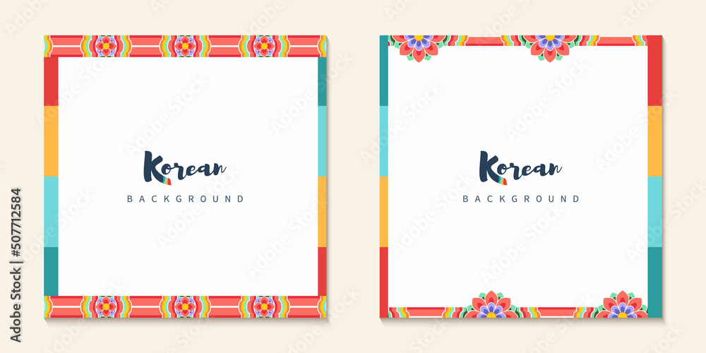 Vector of traditional Korean background Stock Vector | Adobe Stock