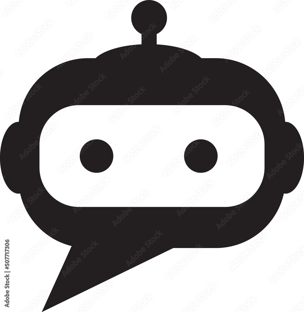 chatbot icon on white background. Online support service bot sign. chat ...