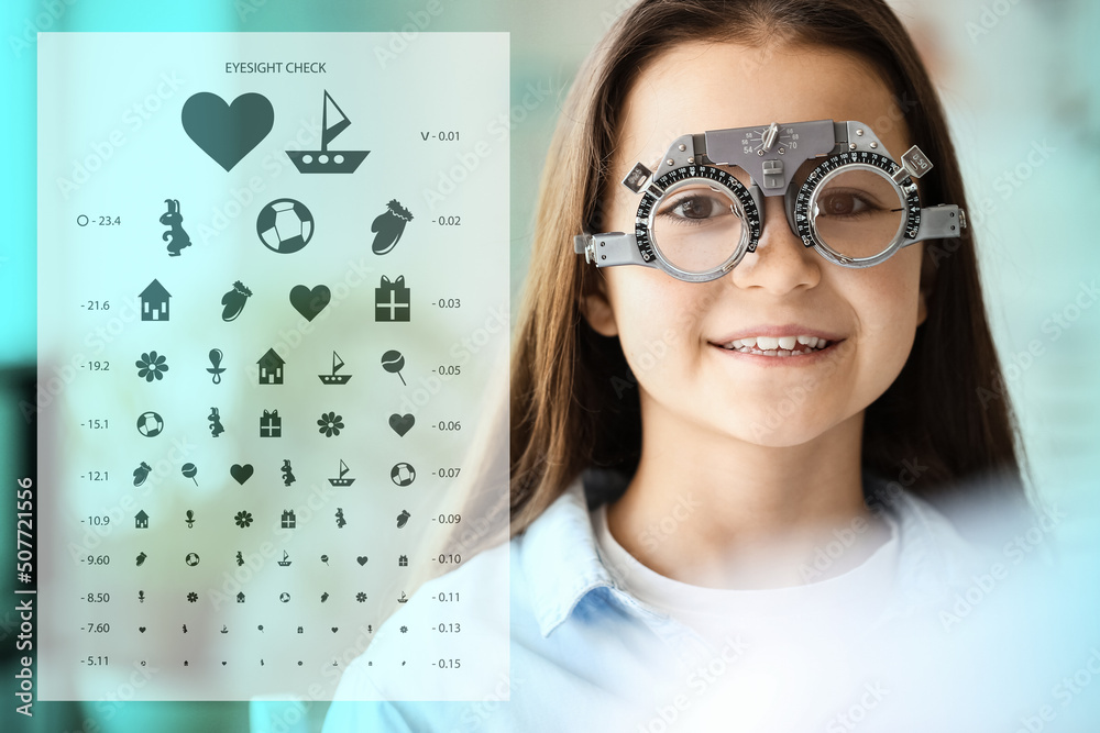 Collage With Eye Test Chart And Little Girl At Ophthalmologist s Office collage-with-eye-test-chart-and-little-girl-at-ophthalmologist-s-office