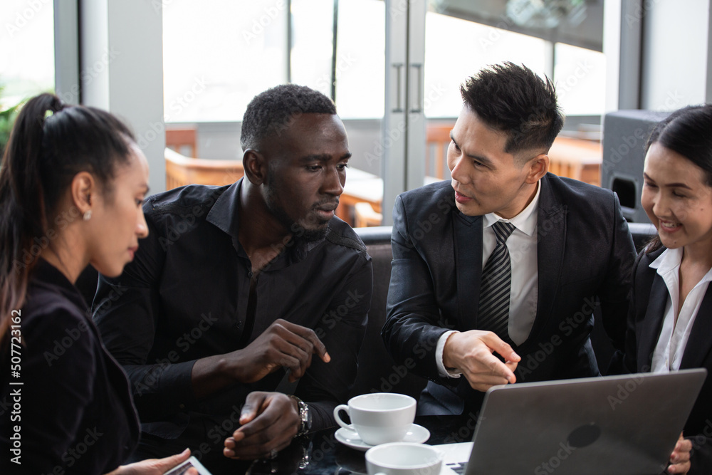 Group of diversity business people meeting client consultations ...