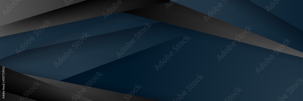 Black and blue abstract banner background Stock Vector | Adobe Stock