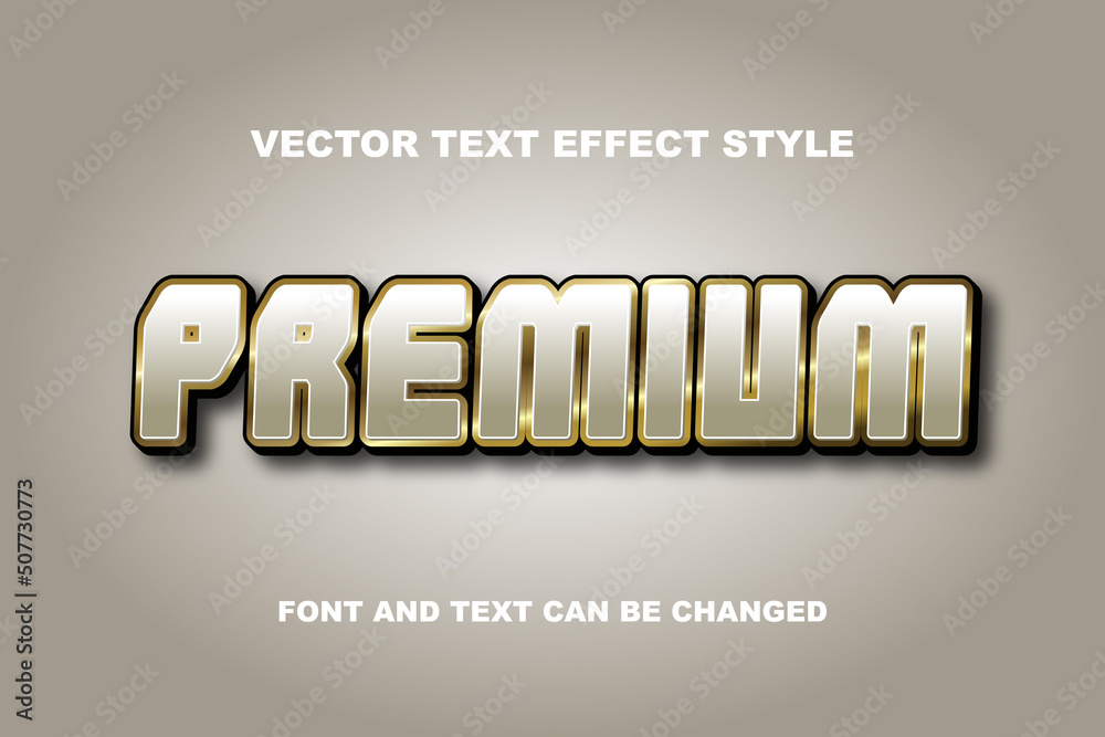 premium shining golden 3d editable text effect font style template ...