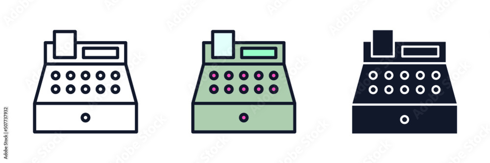 cash register icon symbol template for graphic and web design ...