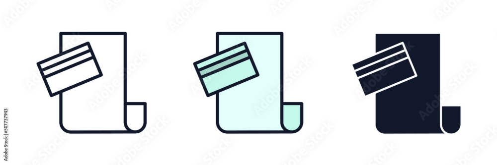 bill icon symbol template for graphic and web design collection logo ...