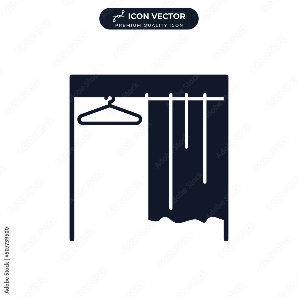 fitting room icon symbol template for graphic and web design collection ...
