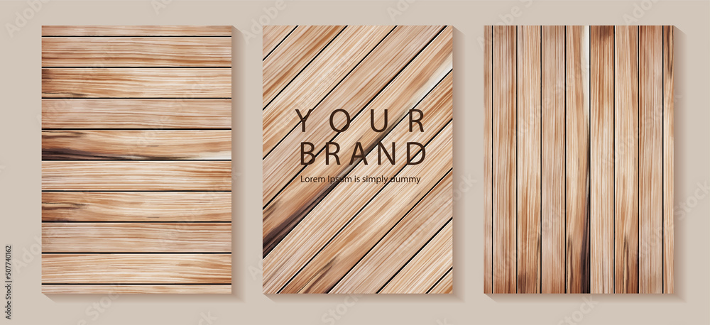 Vector wooden background texture. in A4 size for design work cover book ...