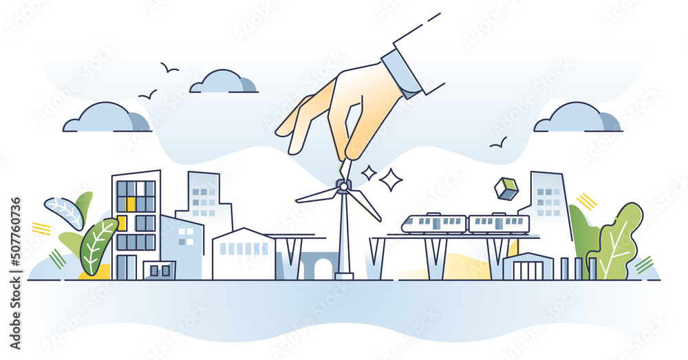 Green infrastructure planning with sustainable city power outline ... Green infrastructure planning with sustainable city power outline ...