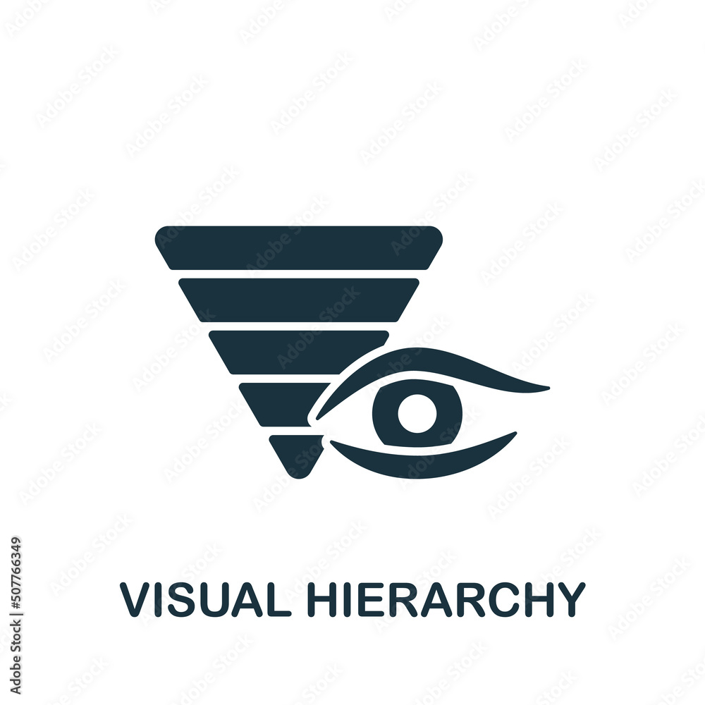 Visual Hierarchy icon. Monochrome simple Web Design icon for templates ...