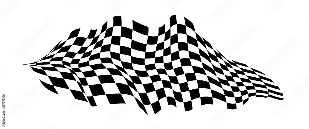 Checkered flag. Signaling on the race track. fabric texture with cubes ...