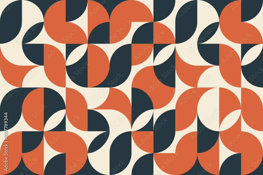 Vintage groovy geometric pattern in a funk style. Abstract retro random ...