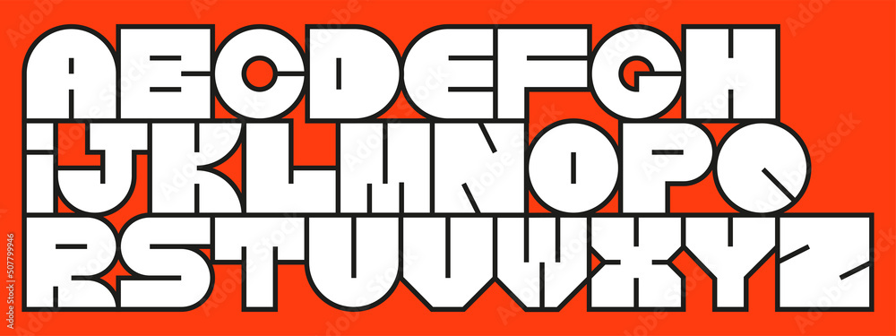 Simple Bold Fonts Alphabet