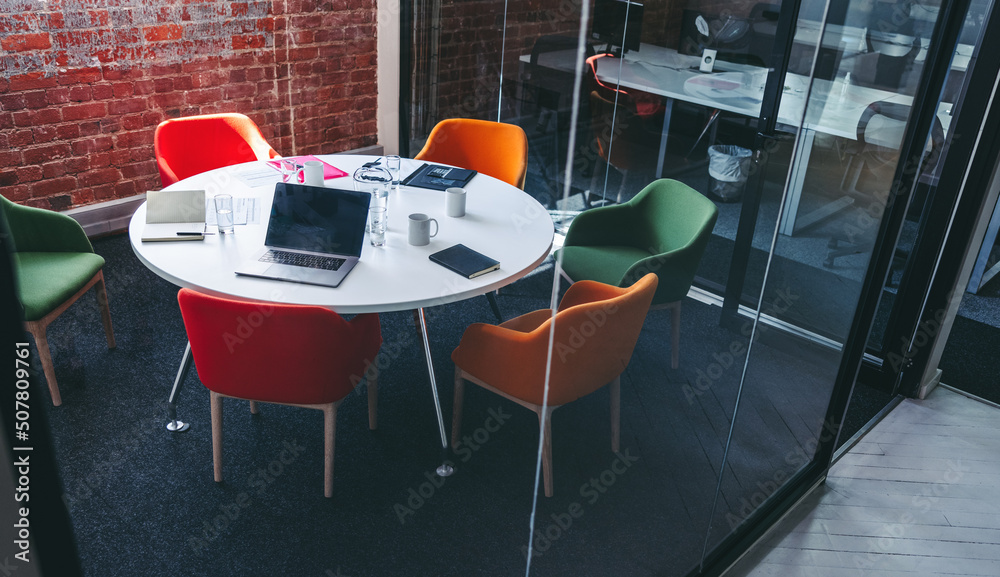 Still life of an empty meeting room Stock Photo | Adobe Stock