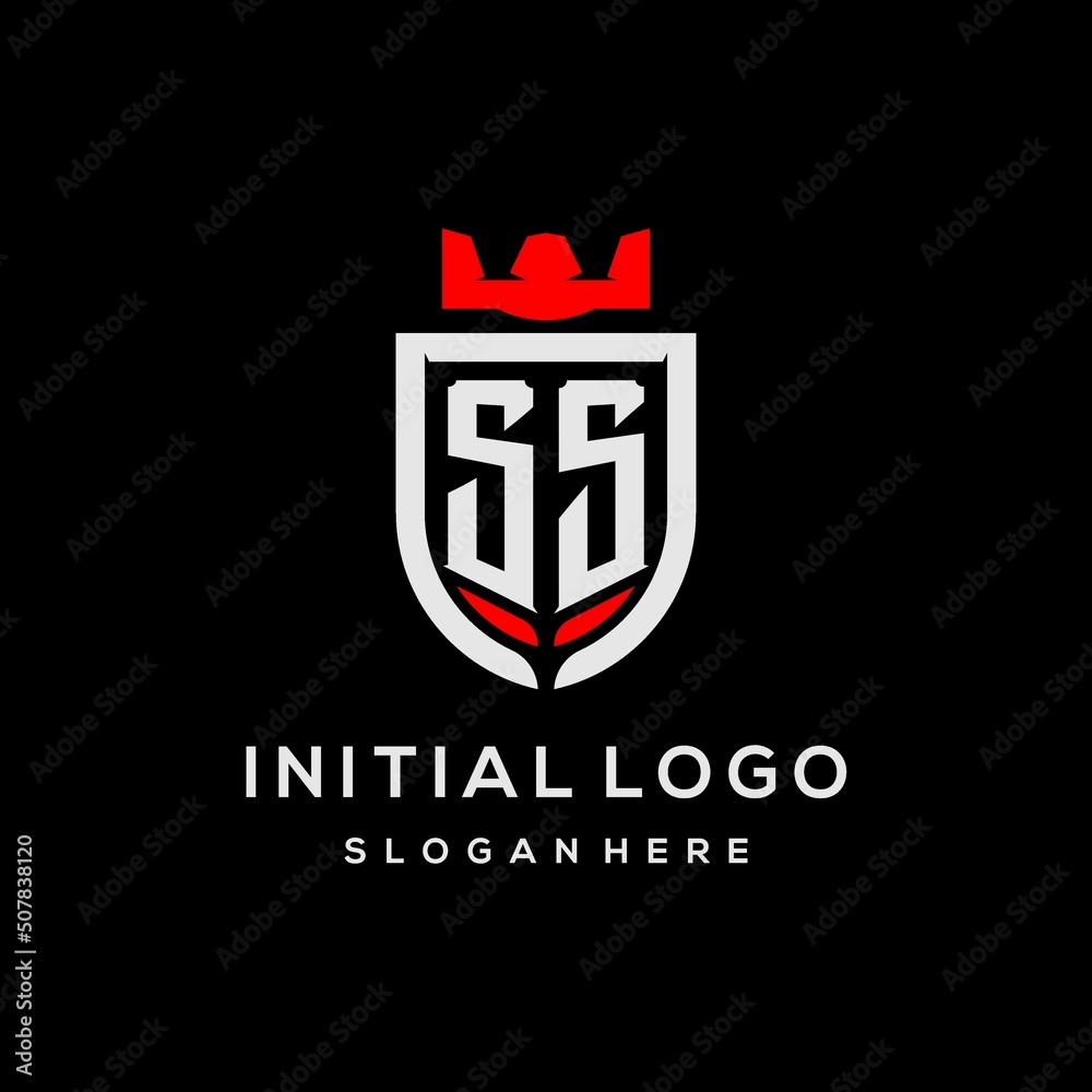 Letter SS shield logo gaming, creative esport logo monogram ideas Stock ...