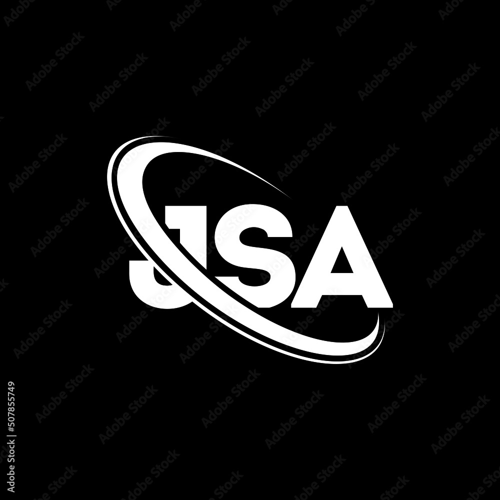 JSA logo. JSA letter. JSA letter logo design. Initials JSA logo linked ...