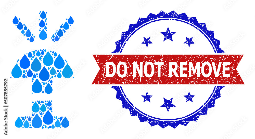 Vector mosaic alarm ring, and bicolor dirty Do Not Remove seal. Alarm ...