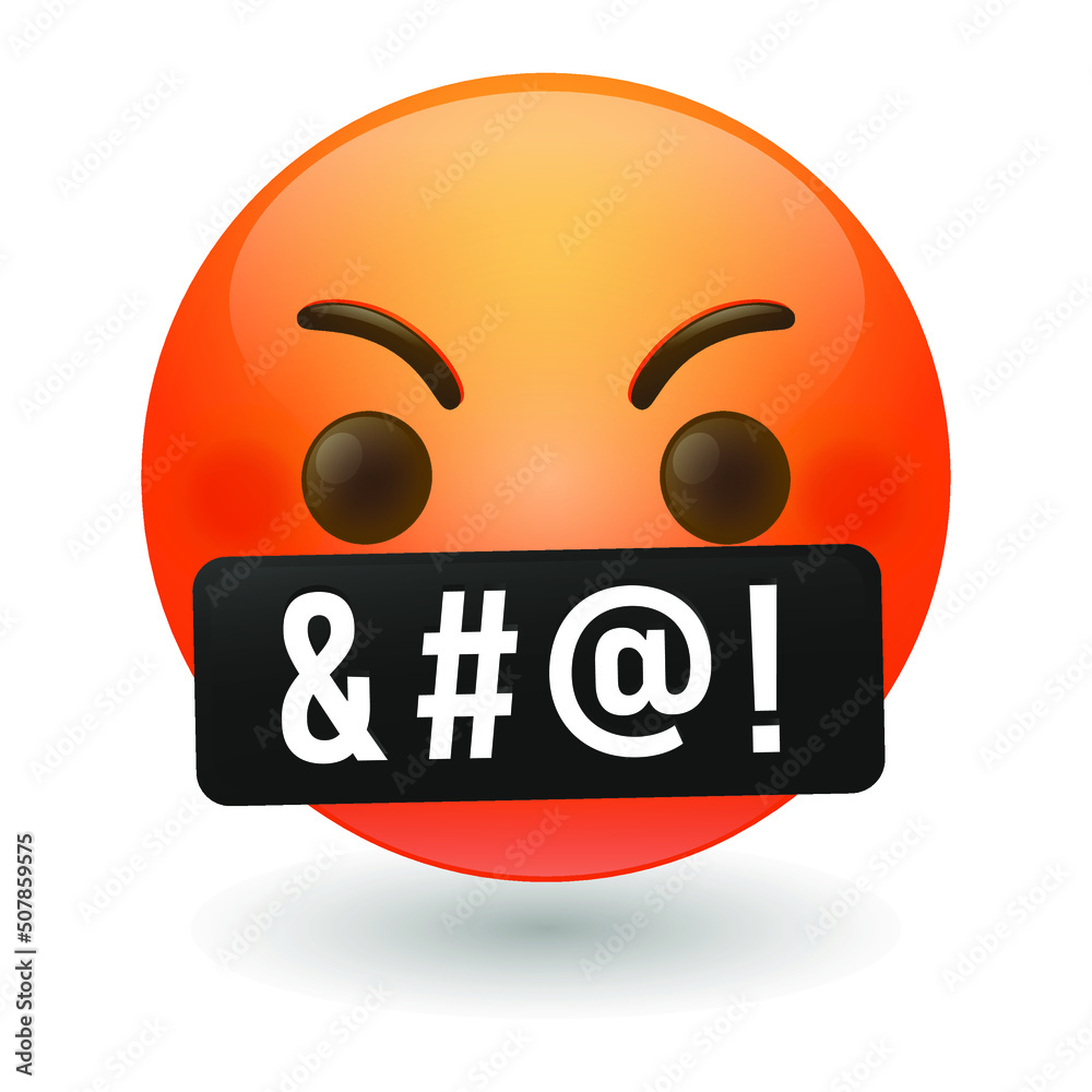 Symbols on Mouth Emoji Icon Illustration Sign. Cursing Vector Symbol ... Symbols on Mouth Emoji Icon Illustration Sign. Cursing Vector Symbol ...