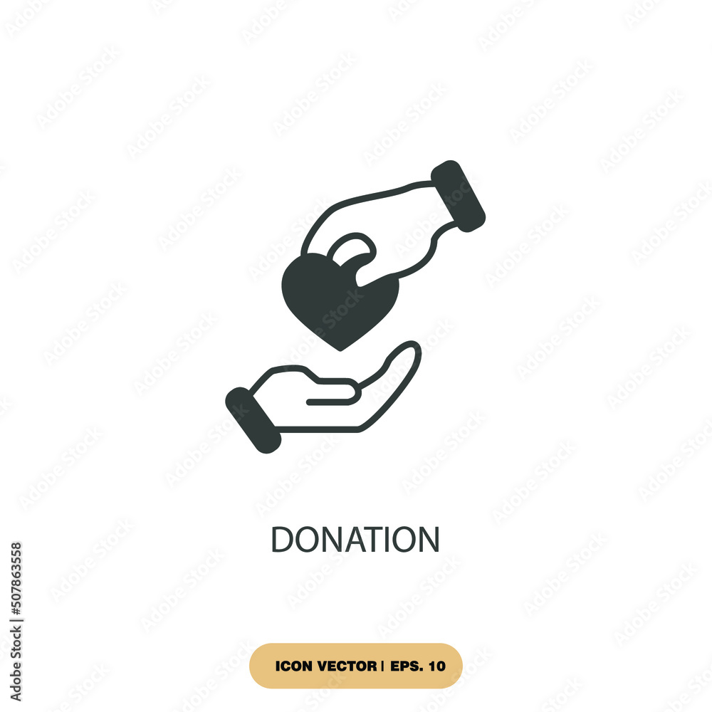 donation icons symbol vector elements for infographic web Stock Vector ...