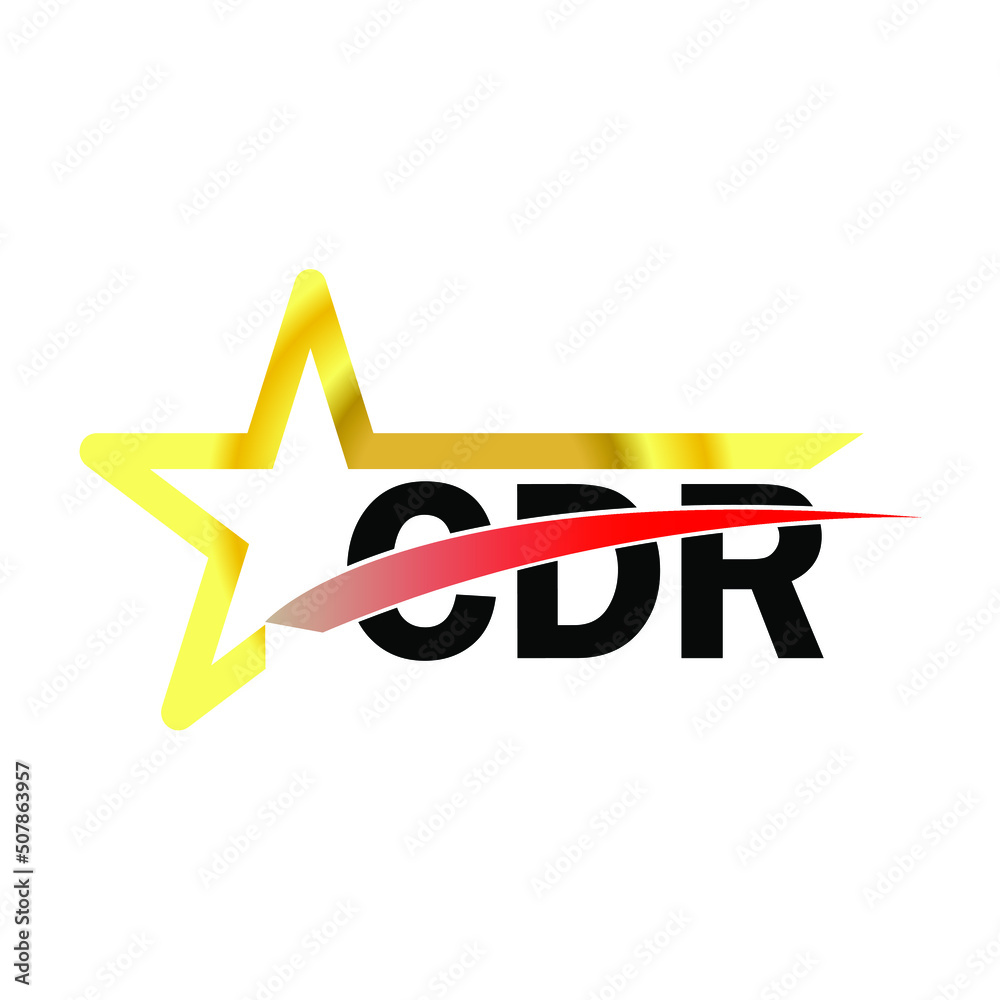 Vetor de CDR letter logo design. CDR creative letter logo. simple and ...