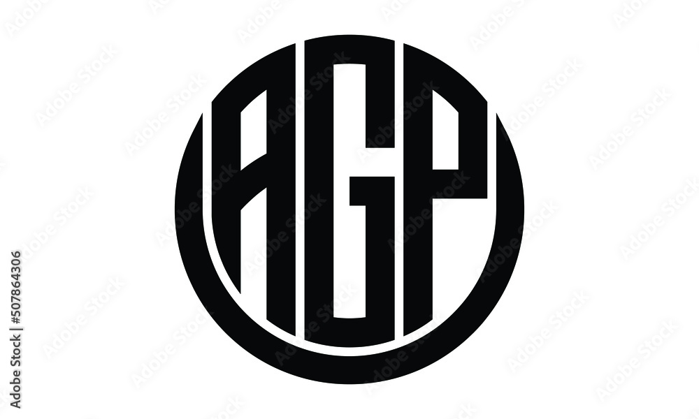 AGP shield with round shape logo design vector template | monogram logo ...