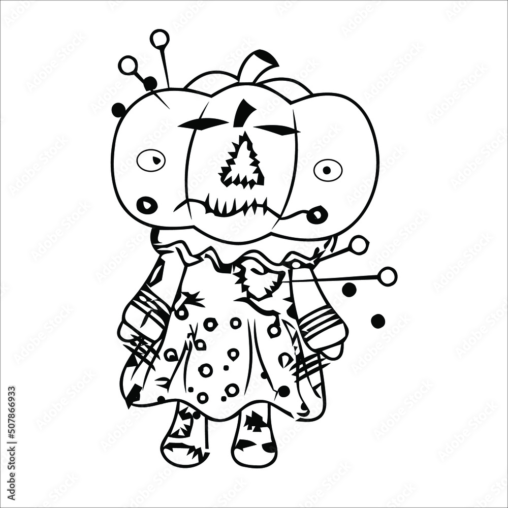 Voodoo Coloring page for kids Horror coloring book page for kids and ...