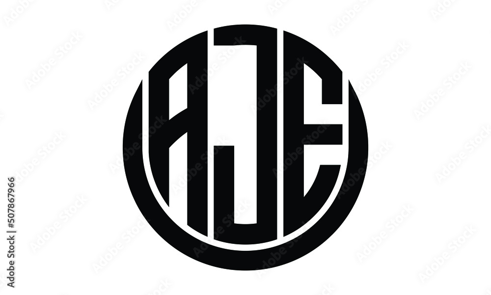 AJE shield with round shape logo design vector template | monogram logo ...