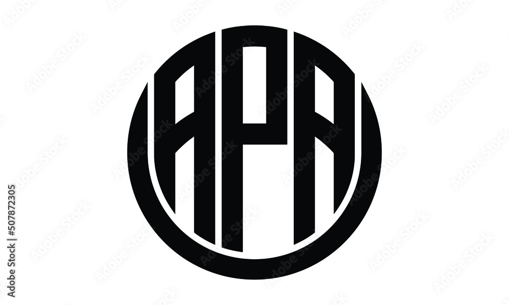 Vetor de APA shield with round shape logo design vector template ...