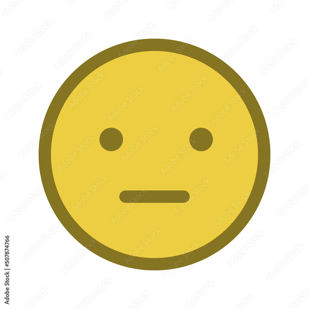 Neutral reaction semi flat color vector object. Full sized item on ...