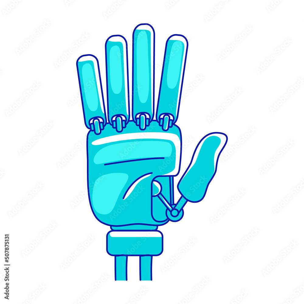 Artificial limb semi flat color vector element. Full sized object on ...
