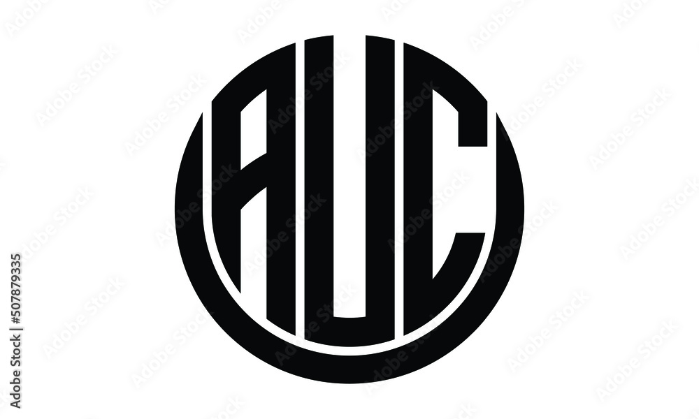 AVC shield with round shape logo design vector template | monogram logo ...