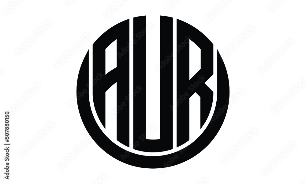 AVR shield with round shape logo design vector template | monogram logo ...