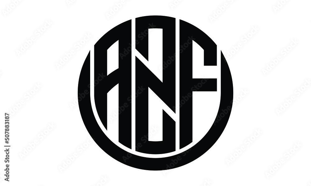 AZF shield with round shape logo design vector template | monogram logo ...