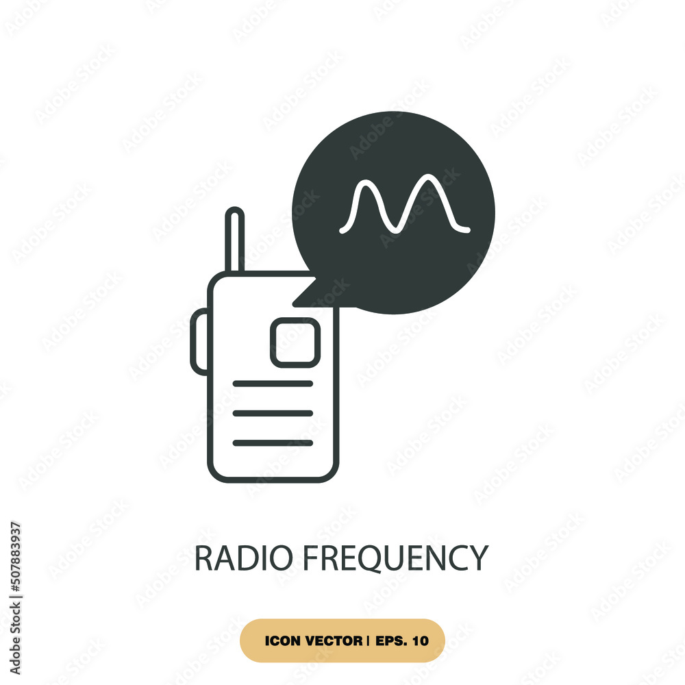 radio frequency icons symbol vector elements for infographic web Stock ...