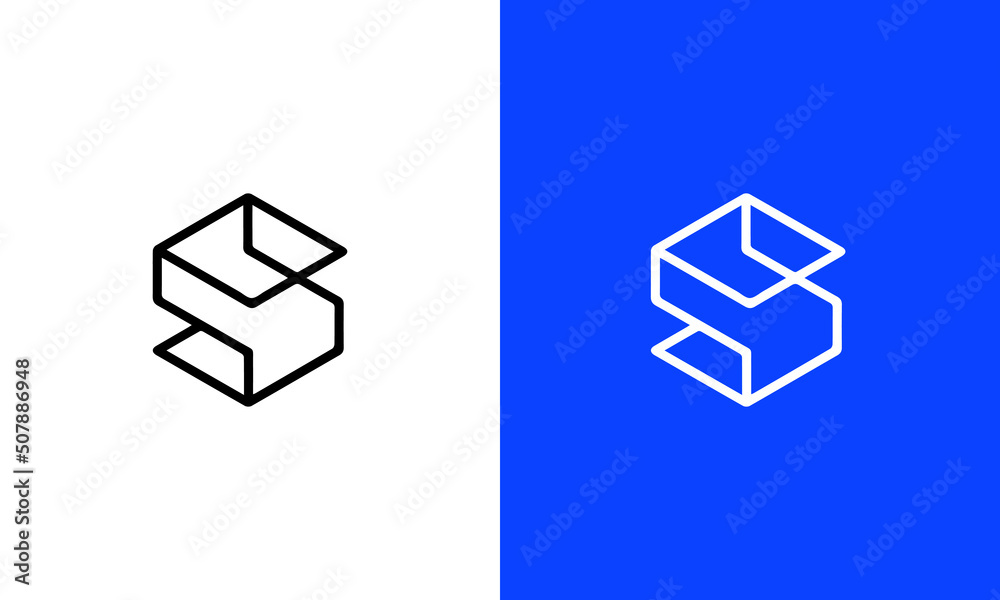 Modern abstract letter S logo design. Minimal S initial based icon ...