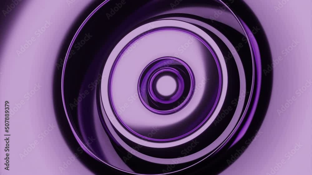 Moving 3d animation with hypnotic circles and illusion. Design. 3D ...